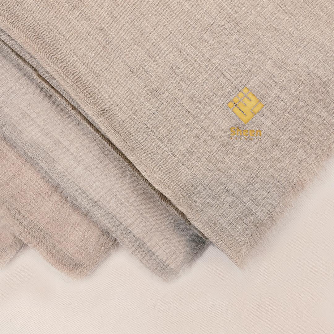 Elegant Brown & White Ghutra, Winter Shawls | Sheen Kashmir