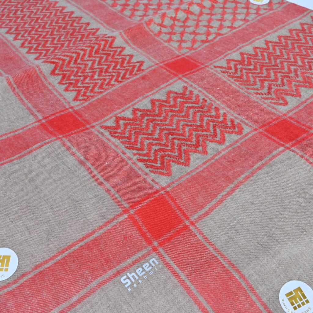 Exclusive Handmade Kashmiri Basrawi with brown base - Sheen Kashmir